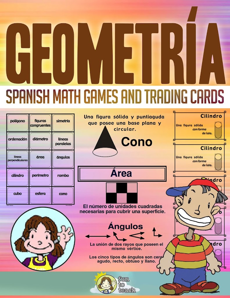 Geometría Spanish Math Vocabulary - Fun to Teach