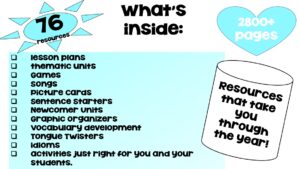 Your ESL Yearlong Curriculum Bundle is Here! - Fun to Teach